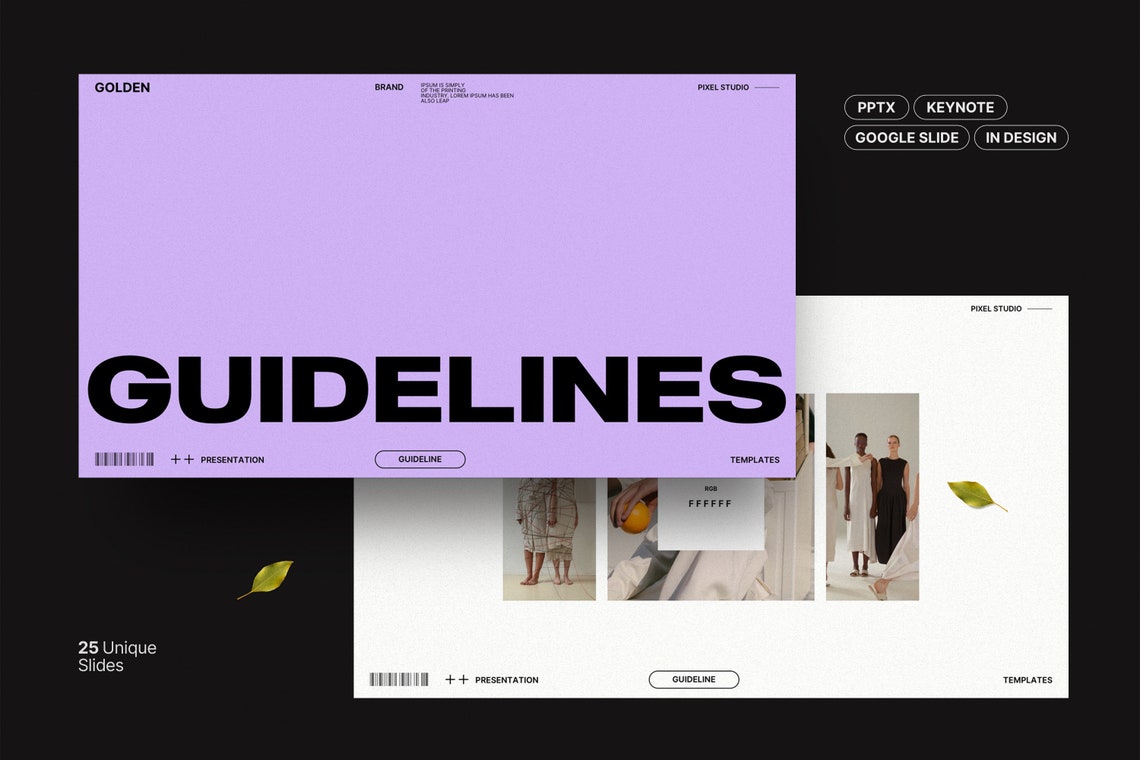 Brand Guideline Template With Powerpoint Keynote Google Slides Indesign ...