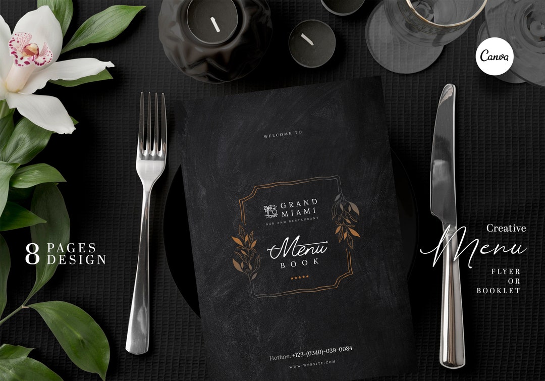 Editable Restaurant Menu Template | Coffee Shop & Bar Menu | Canva - Etsy