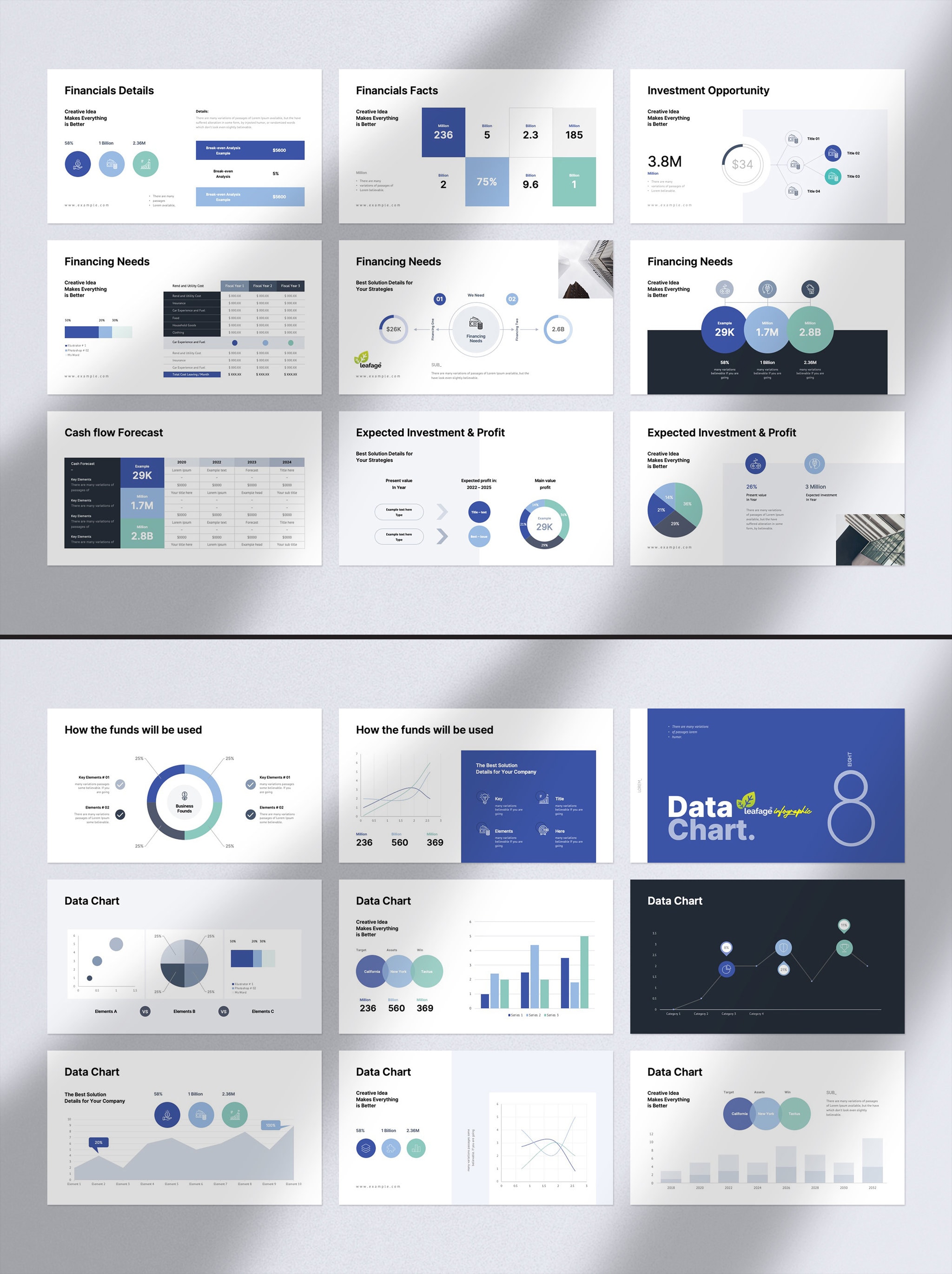 Pitch Deck Powerpoint Presentation Template With Indesign Layout - Etsy