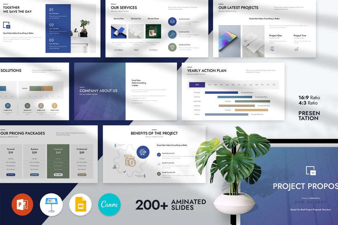 Canva Project Proposal Presentation Template | Business Proposal ...
