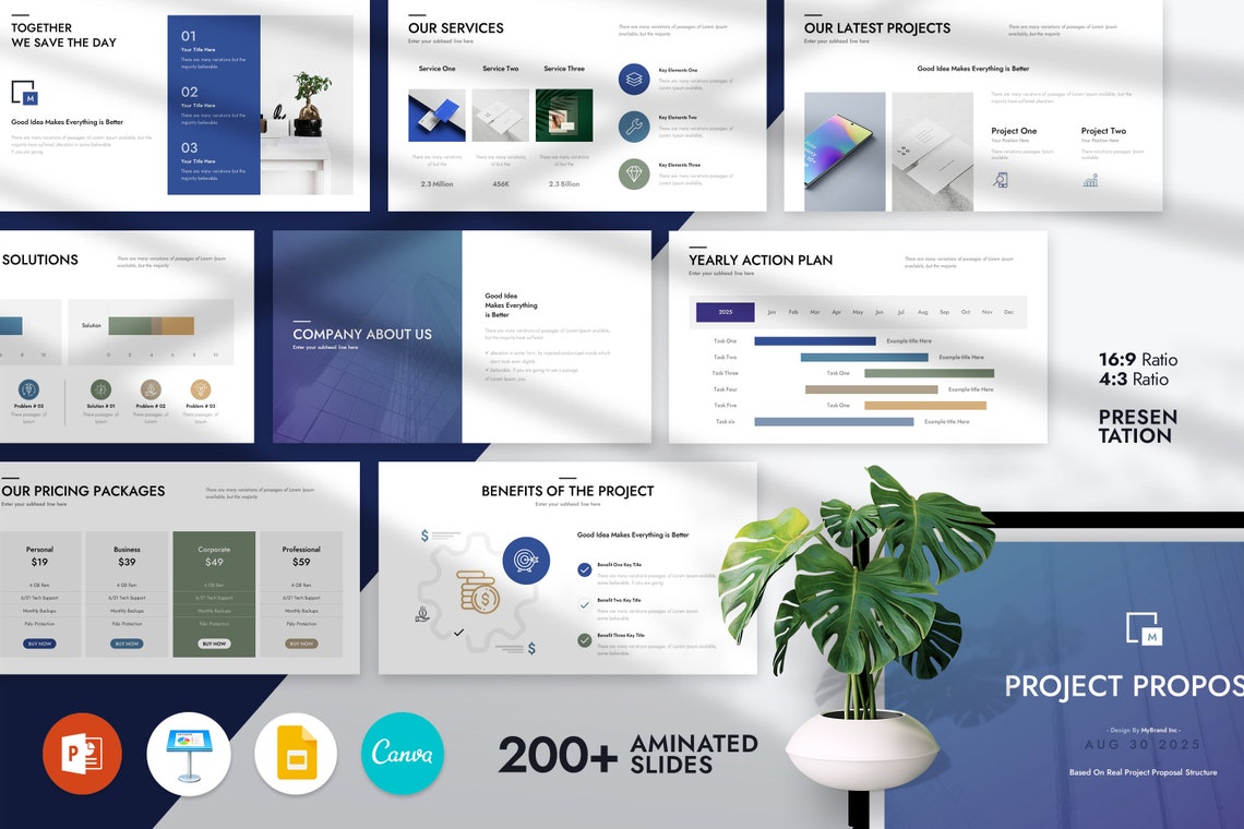 Canva Project Proposal Presentation Template Business Proposal Template ...