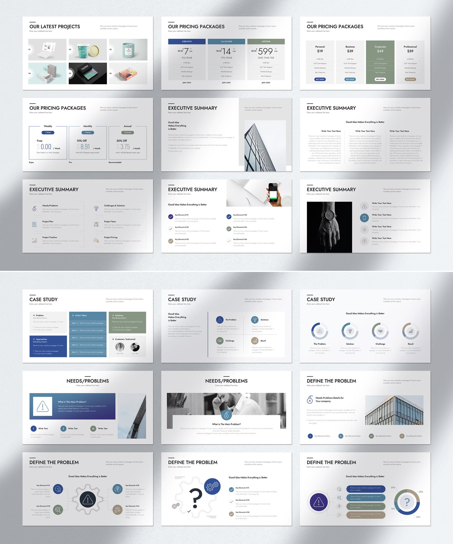 Canva Project Proposal Presentation Template Business - Etsy