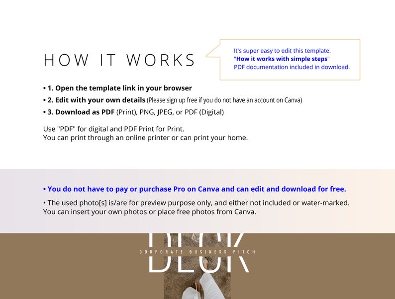 Canva Business Pitch Deck Presentation Business Plan Template Startup ...