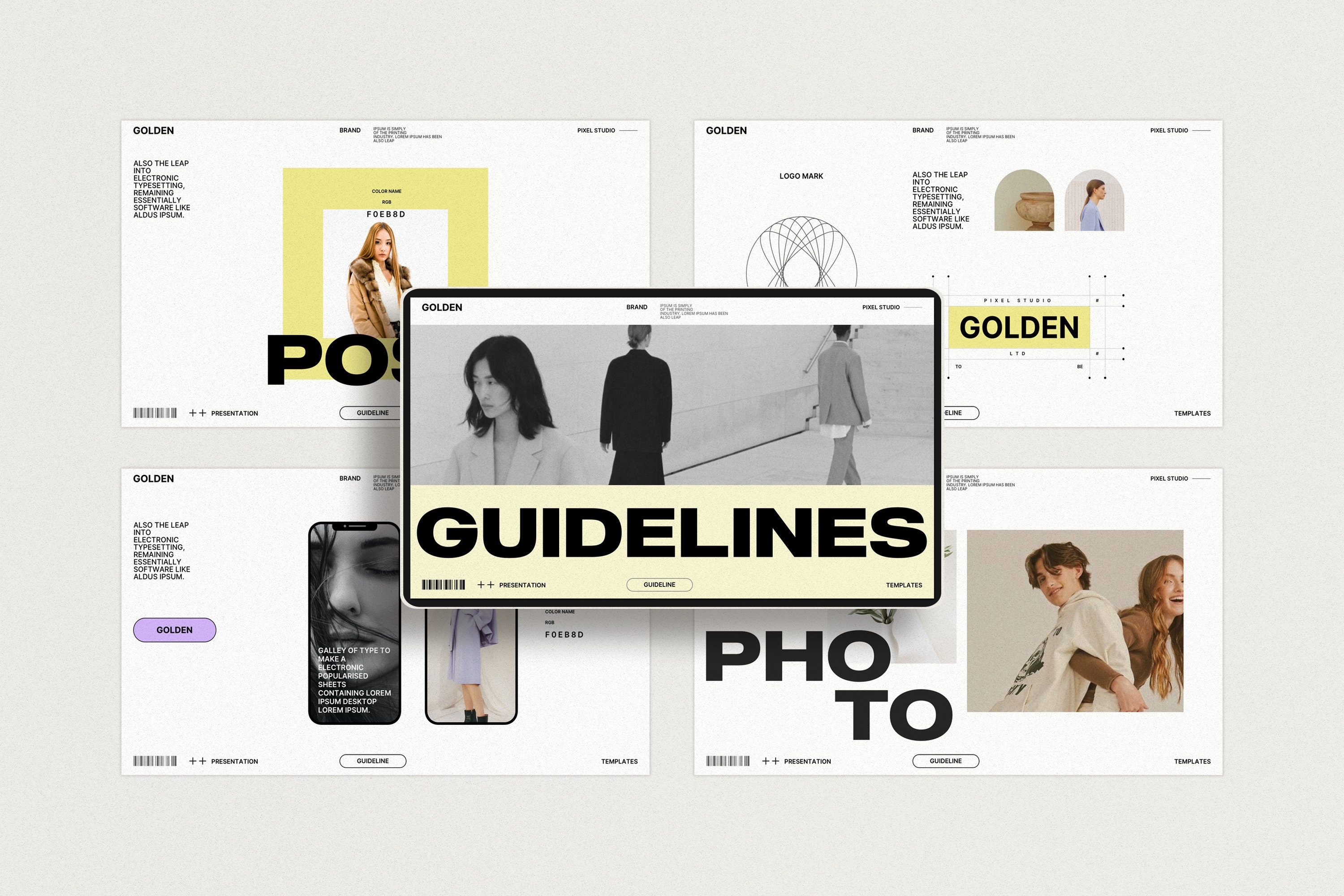 Brand Guideline Template With Powerpoint Keynote Google Slides Indesign ...