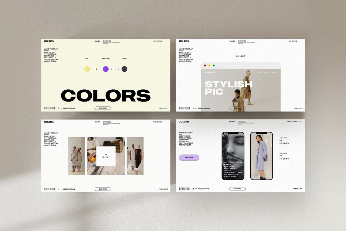 Brand Guideline Template With Powerpoint Keynote Google Slides Indesign ...
