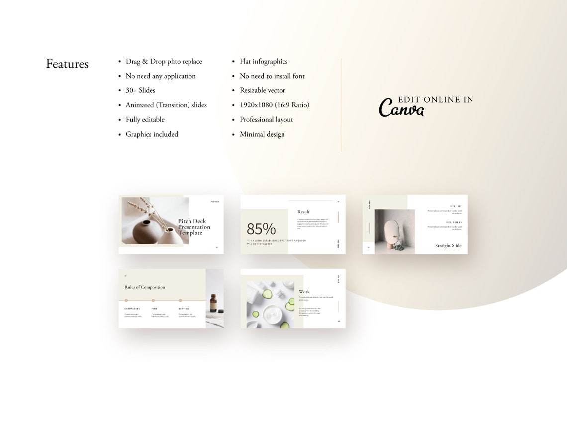 Canva Business Pitch Deck Presentation | Business Plan Canva Template ...