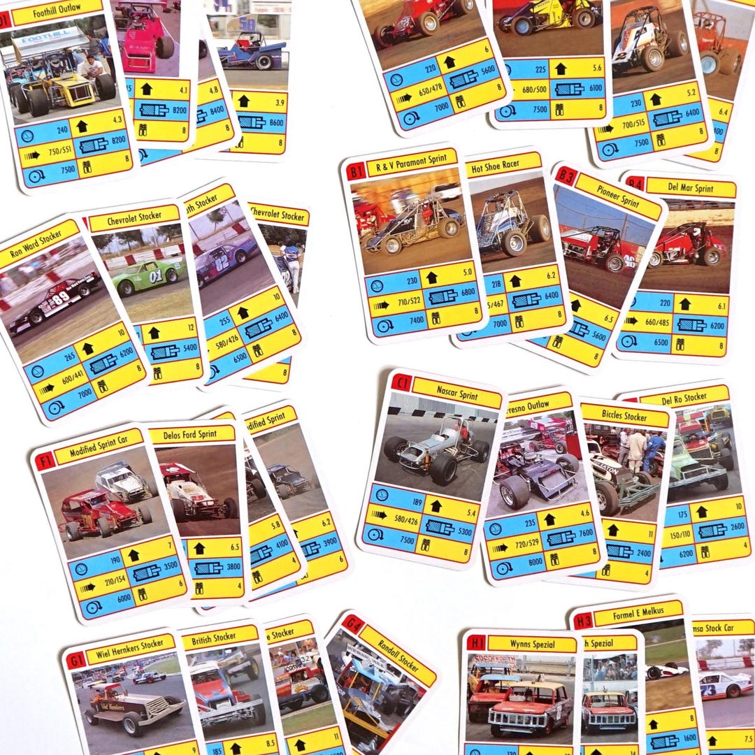 High Speed Racing Card Game | ASS Quartet | 1980s Motorsport Deck ...
