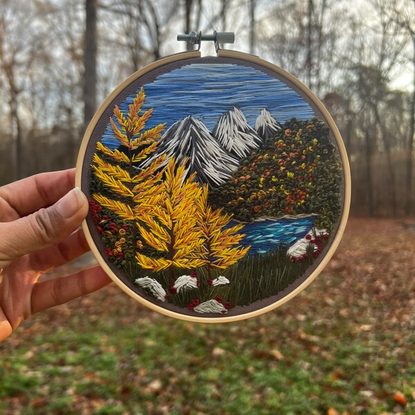 Mountain Embroidery - Etsy