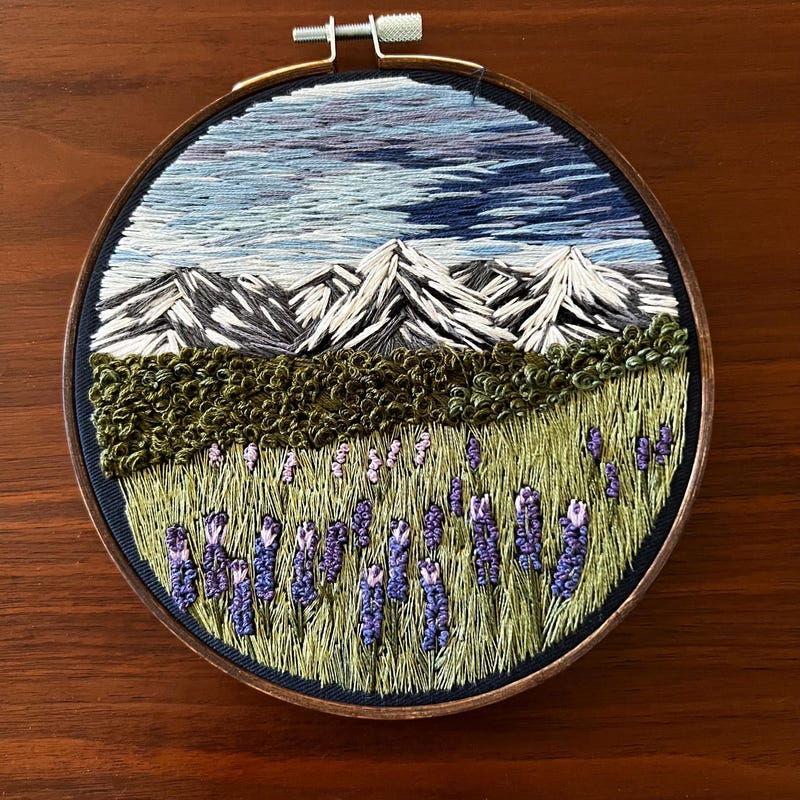 Mountain Embroidery - Etsy