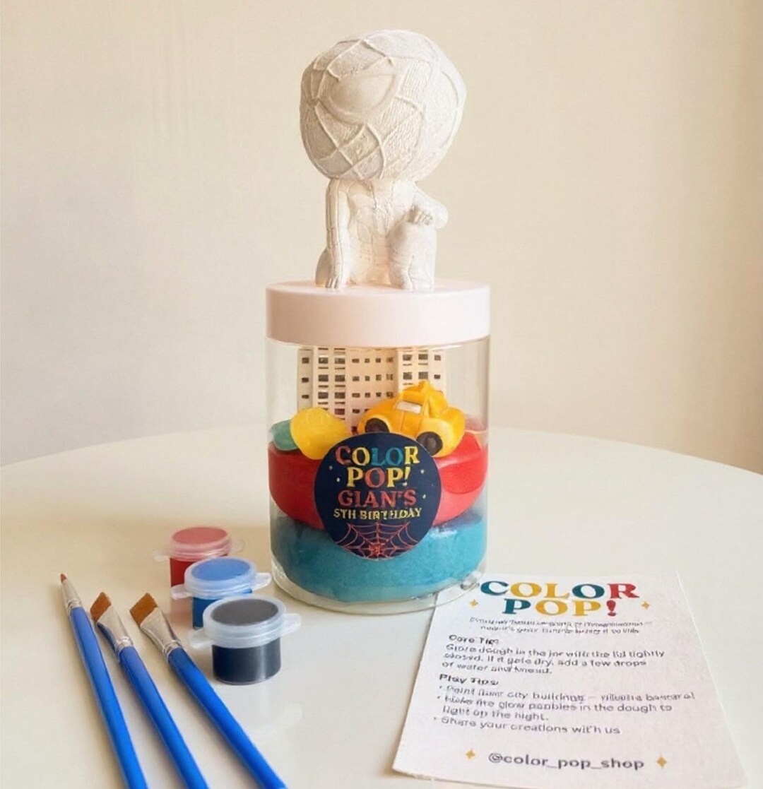 Superhero Sensory Jar, Paint Your Own Hero, Play Dough Kit - Etsy