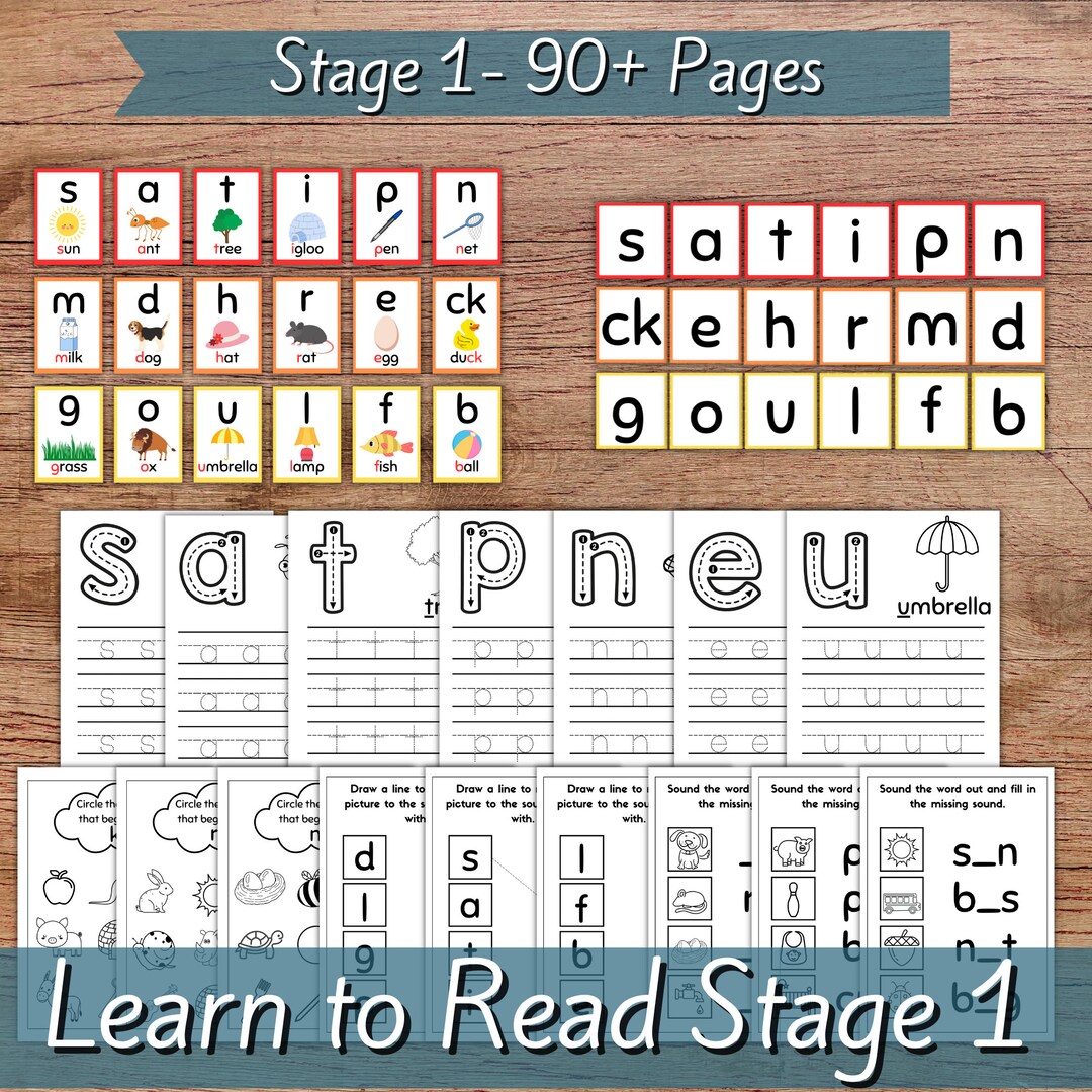Stage 1 Phonics Programme Instant Download 90 Pages Learn to Read Teach ...