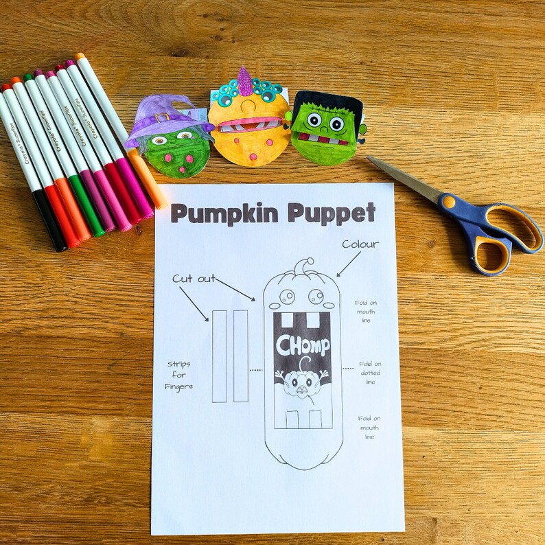 Halloween Activity for Kids Printable Hand Puppets for Halloween Crafts ...