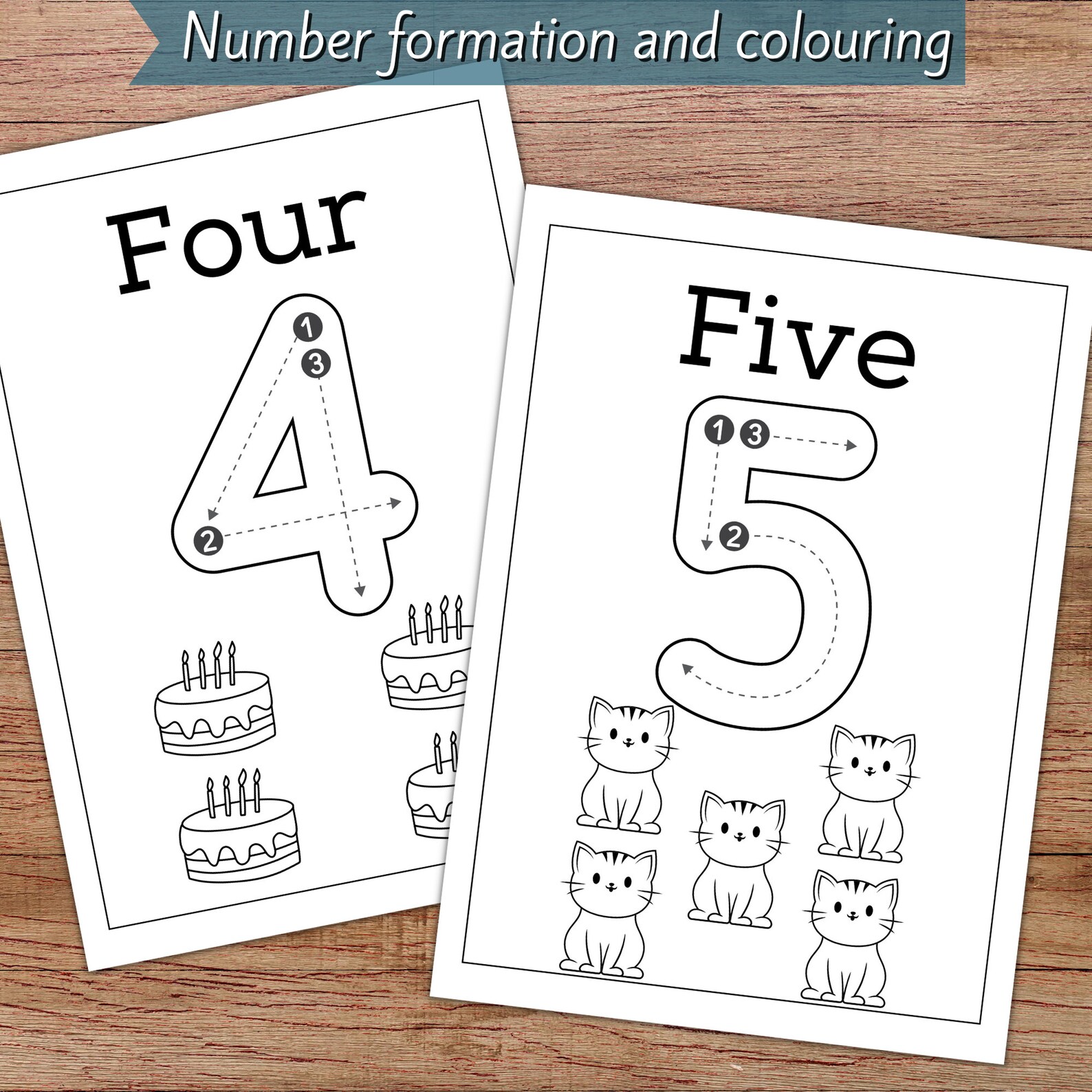 Preschool Worksheets for Kids Number Tracing Activity for Montessori ...