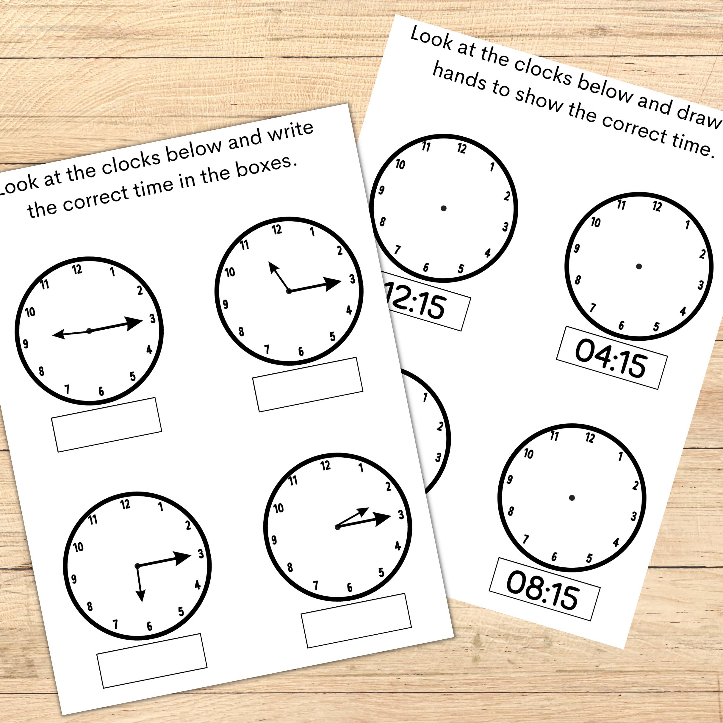 Rainbow Learn to Tell Time Printable | Kids Clock Activity | Teaching ...