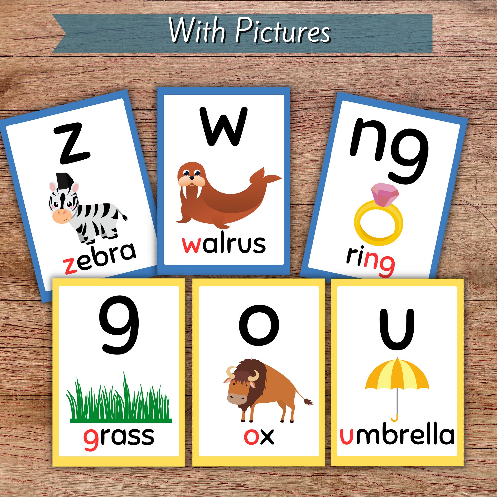 Letter Flashcards Reading for Kids 94 Flashcards Homeschool Teaching ...