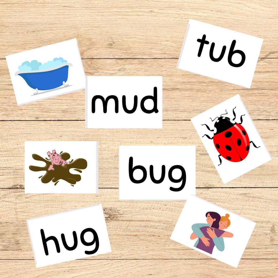 Printable Phonics Matching Game for Kids | CVC & CVCC Words | Preschool ...