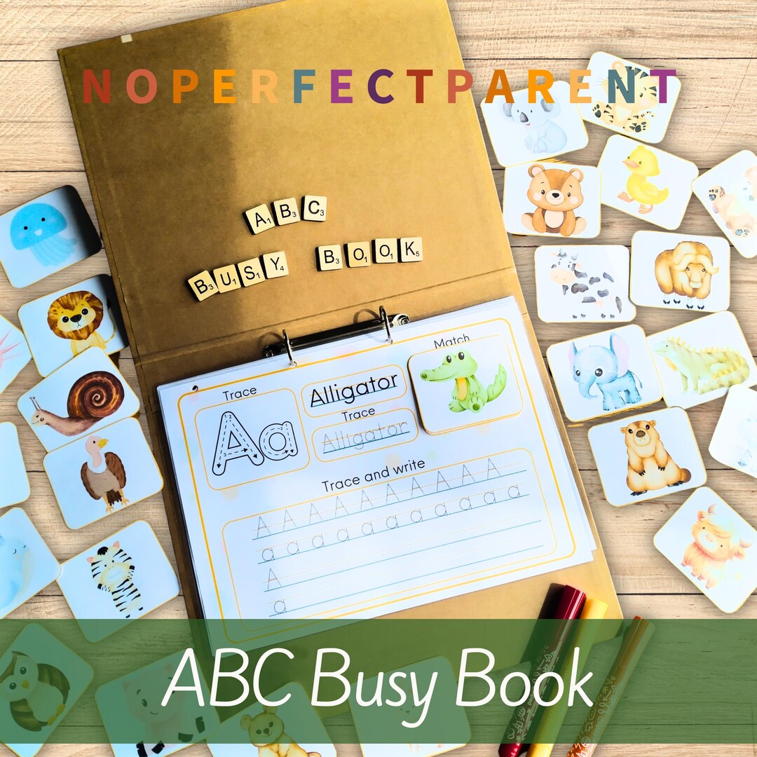 ABC Animal Busy Binder | Printable Toddler Learning Book | Preschool ...