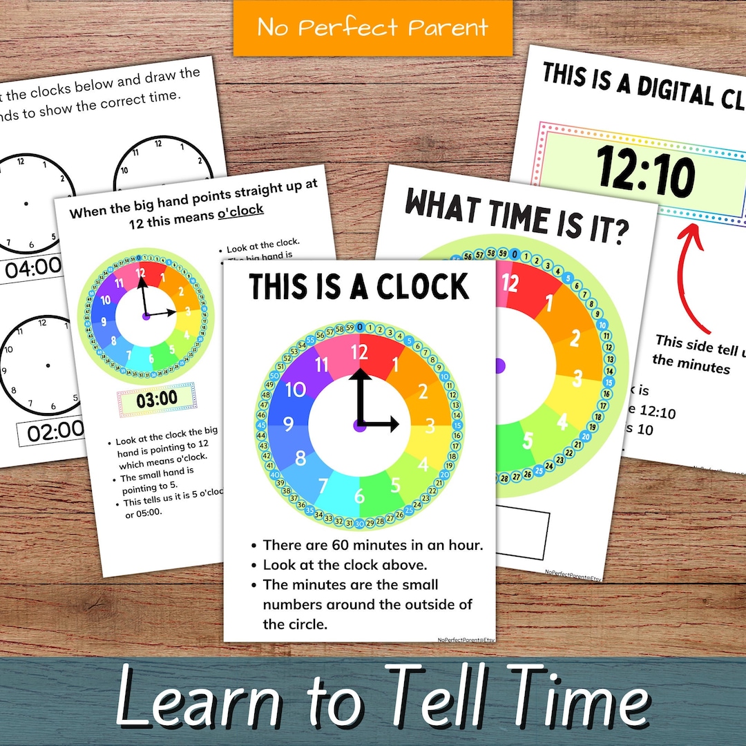 Learn to Tell Time Programme 40 Page Printable for Kids Teach Kids Time ...