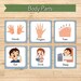 First Words Vocabulary Flashcards for Toddlers and Children Body Parts ...