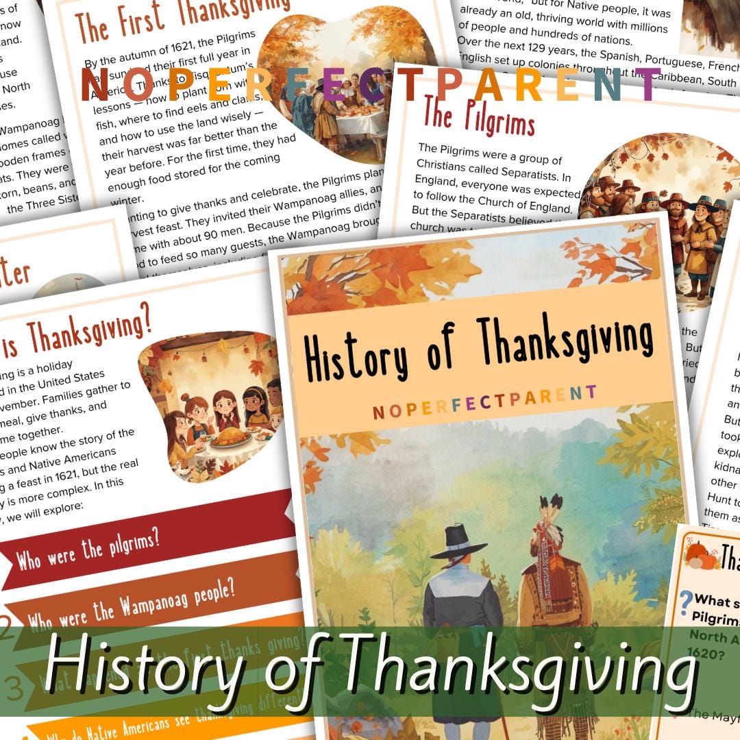 Thanksgiving Unit Study: Pilgrims & Wampanoag History (printable) - Etsy