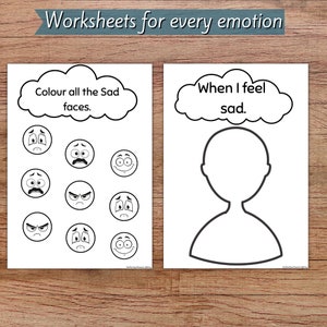 Emotions and Feelings Worksheets for Children Emotional Regulation ...