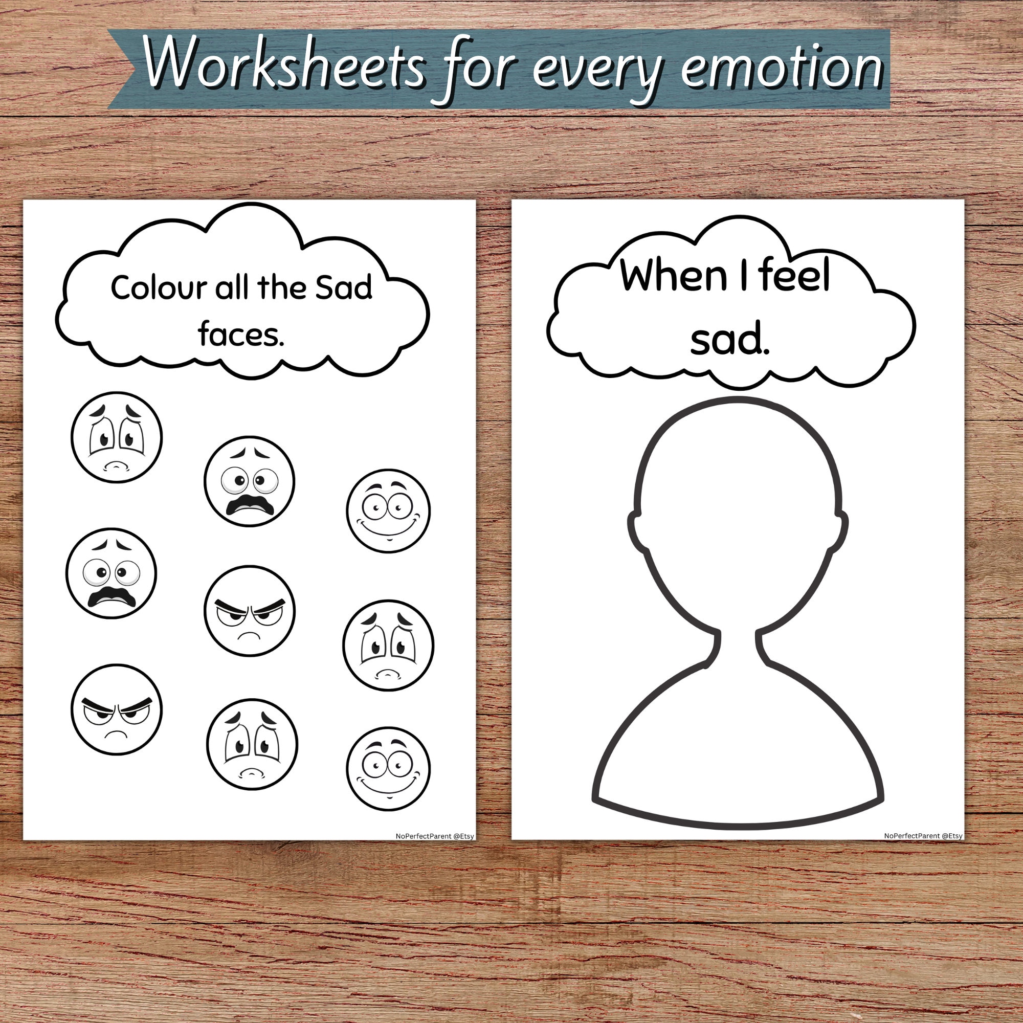 Emotions and Feelings Worksheets for Children Emotional Regulation ...