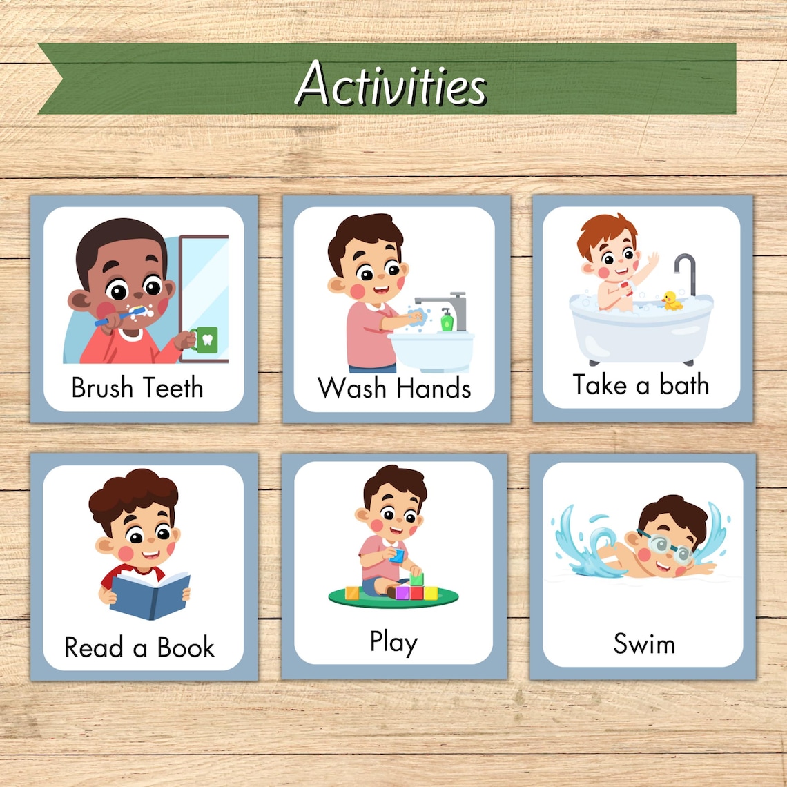 First Words Vocabulary Flashcards for Toddlers and Children Body Parts ...