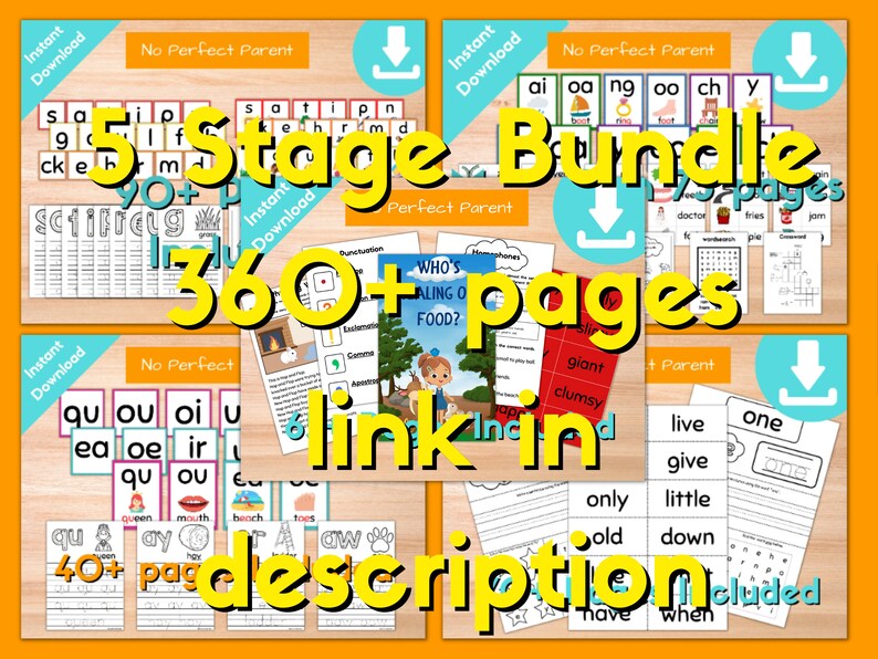 Stage 1 Phonics Programme Instant Download 90 Pages Learn - Etsy