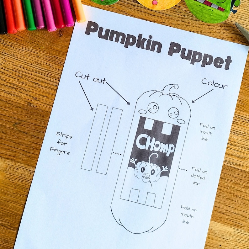 Halloween Activity for Kids Printable Hand Puppets for Halloween Crafts ...