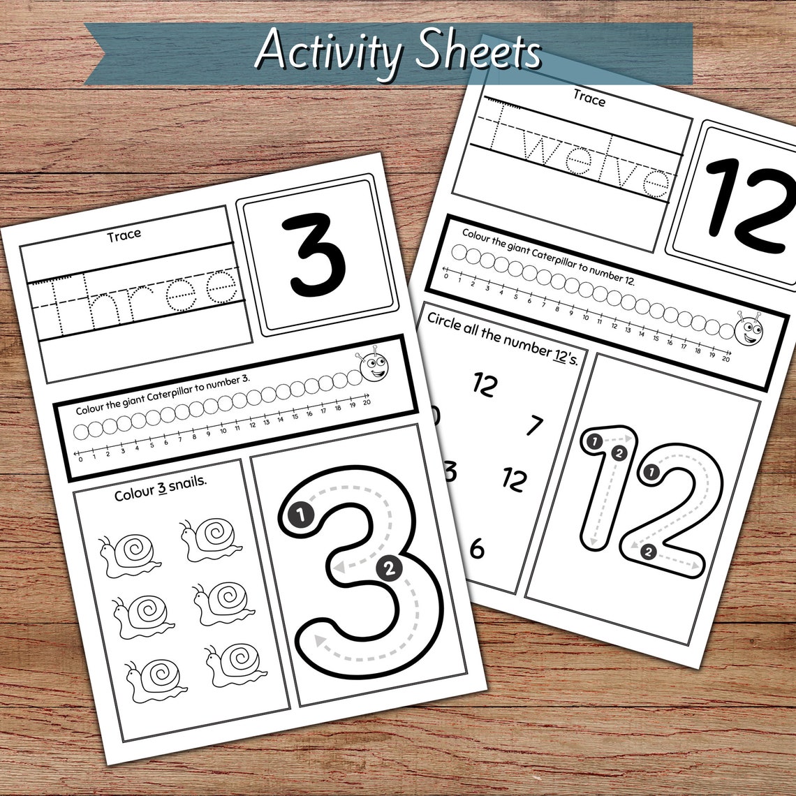 Preschool Math Printable to Teach Kids Numbers 1-20 for Kindergarten ...