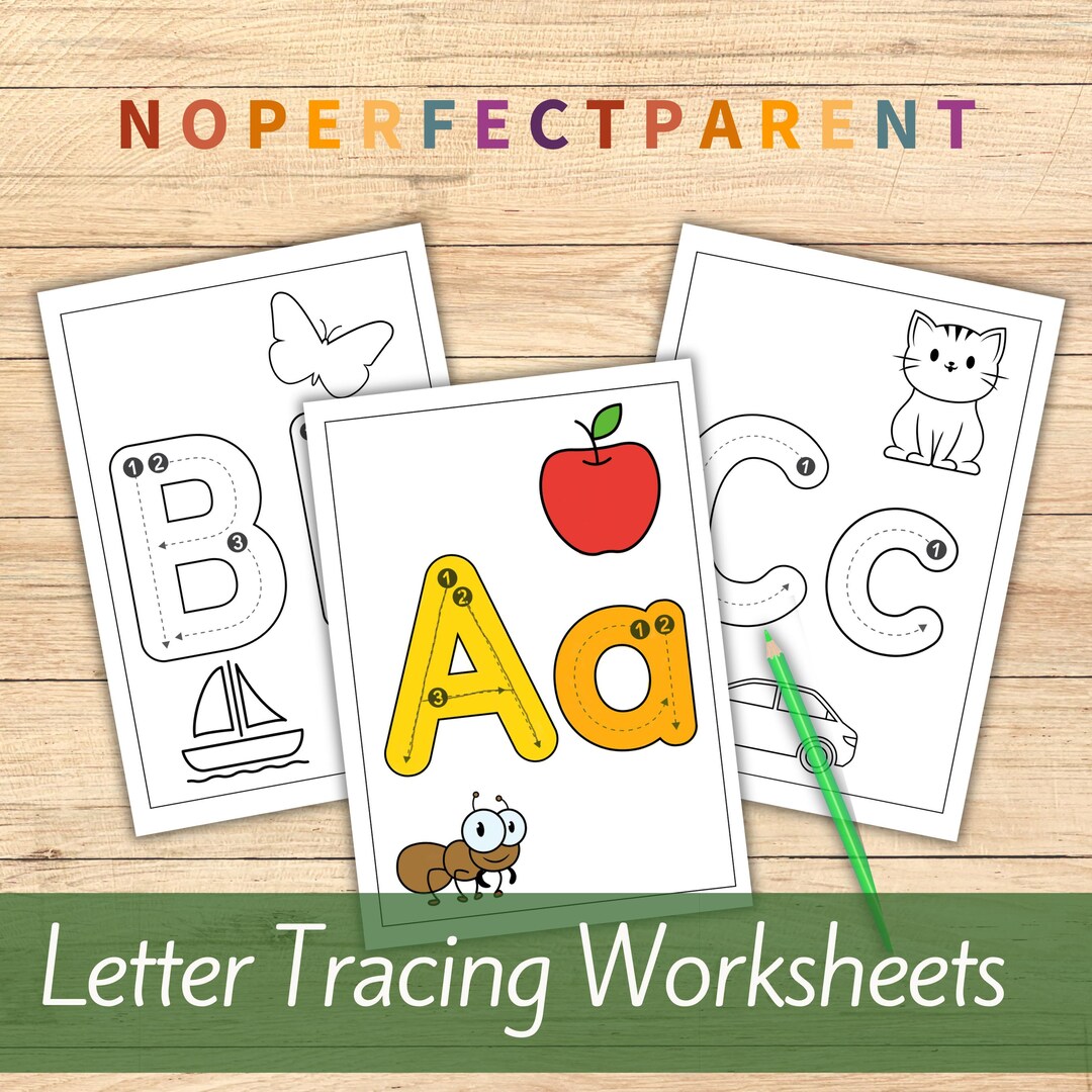 Preschool Worksheets for Kids Letter Tracing Activity for Montessori ...