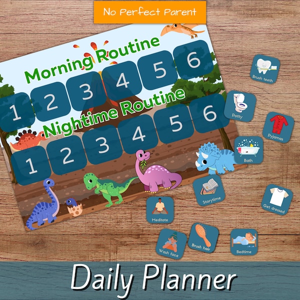 Dinosaur Bedtime Chart Printable - Etsy