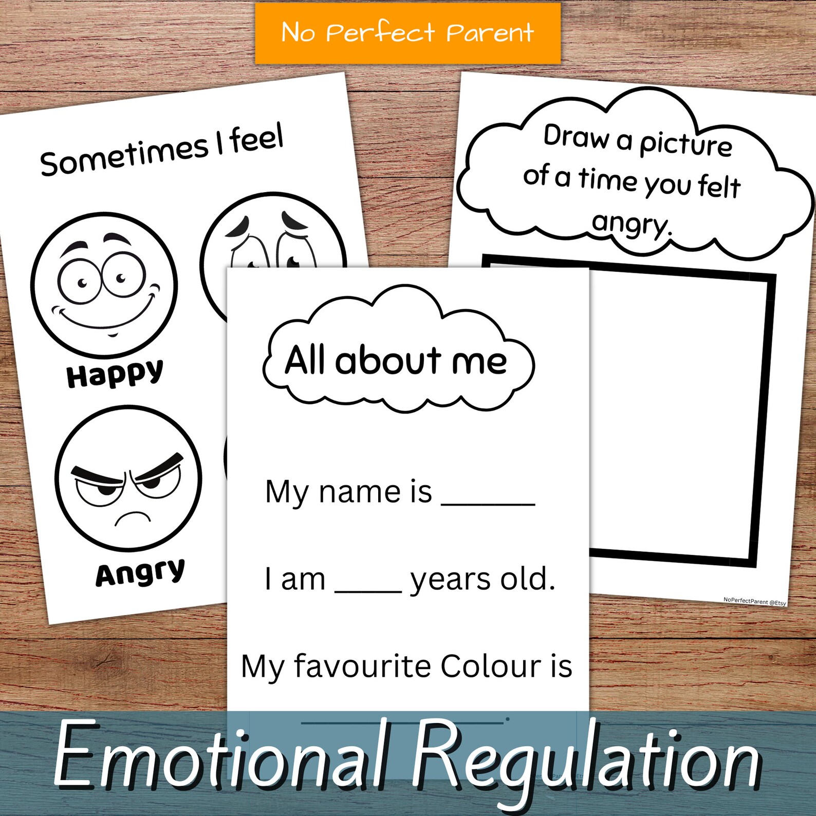 Emotions and Feelings Worksheets for Children Emotional Regulation ...