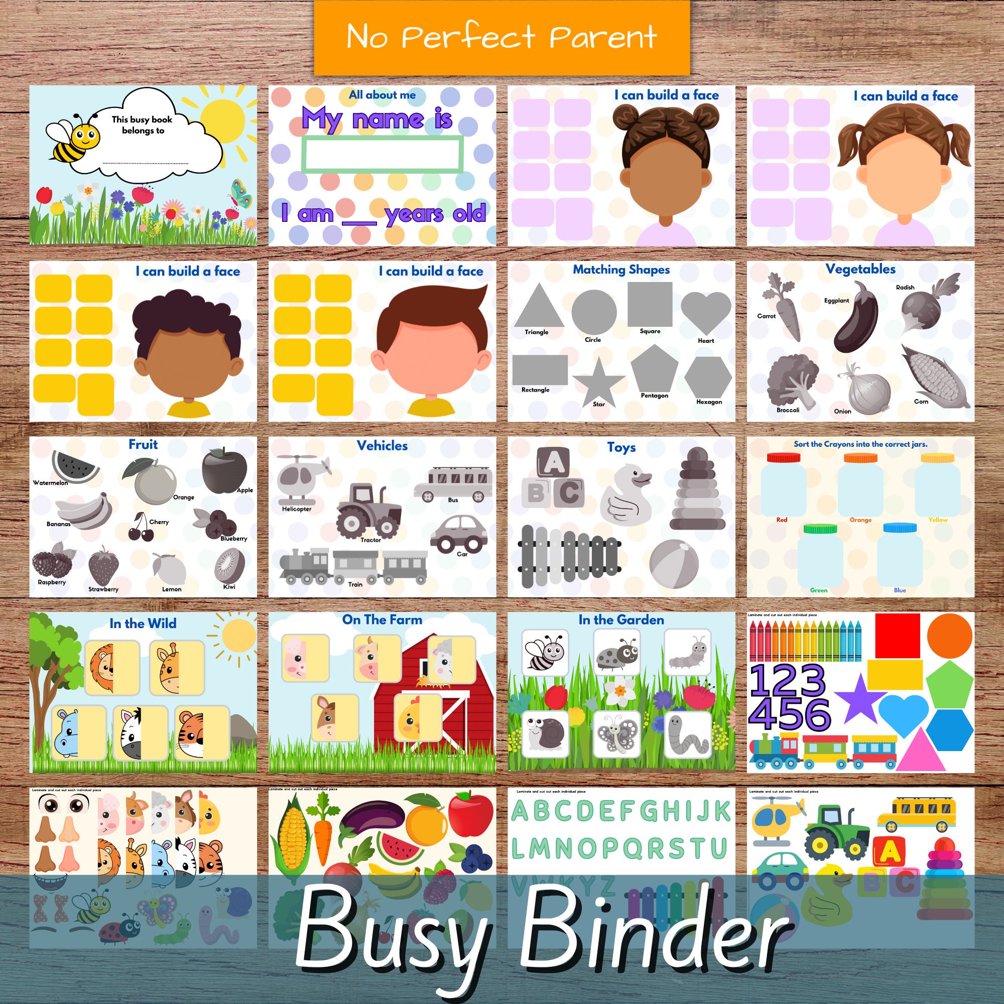 Busy Binder for Toddler My First Busy Binder Toddler Activity Printable ...