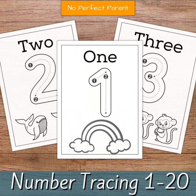 Preschool Worksheets for Kids Number Tracing Activity for Montessori ...