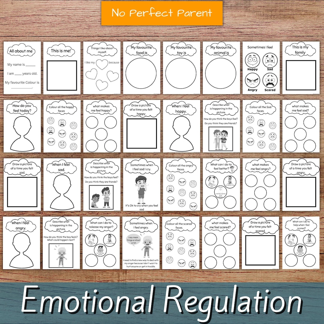 Emotions and Feelings Worksheets for Children Emotional Regulation ...