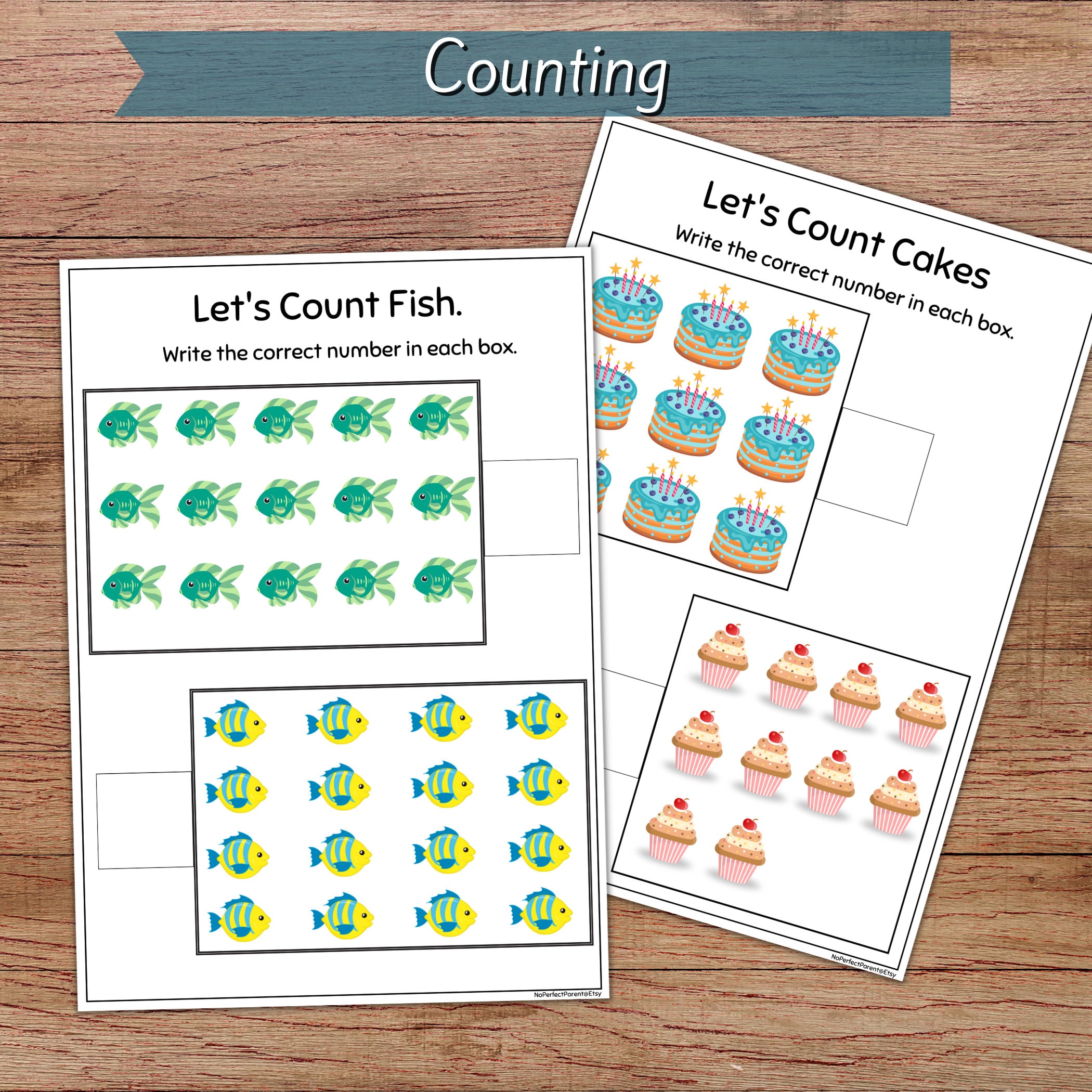 Preschool Math Printable to Teach Kids Numbers 1-20 for Kindergarten ...