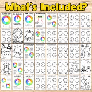 Rainbow Learn to Tell Time Printable | Kids Clock Activity | Teaching ...
