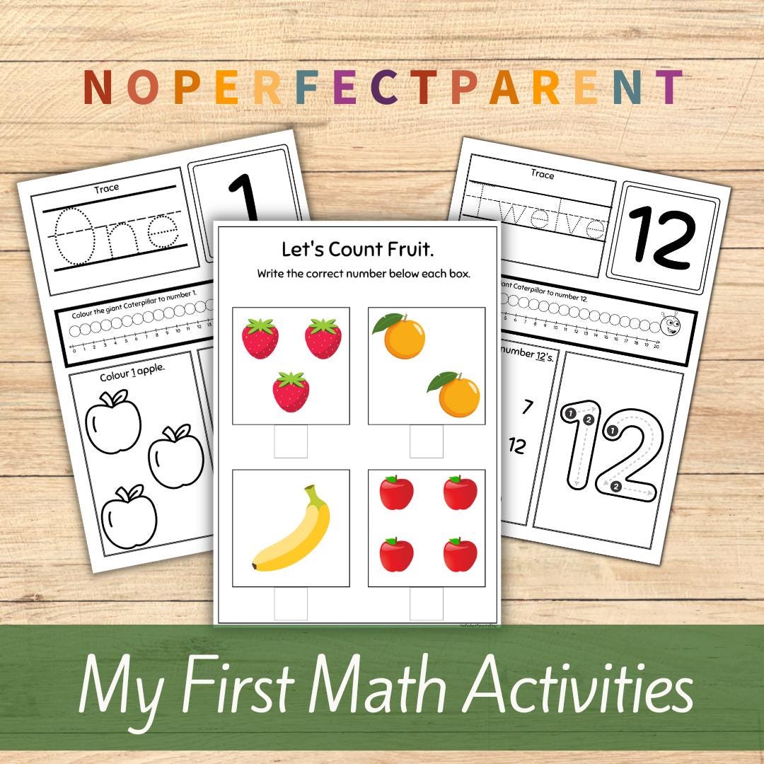 Preschool Math Printable to Teach Kids Numbers 1-20 for Kindergarten ...