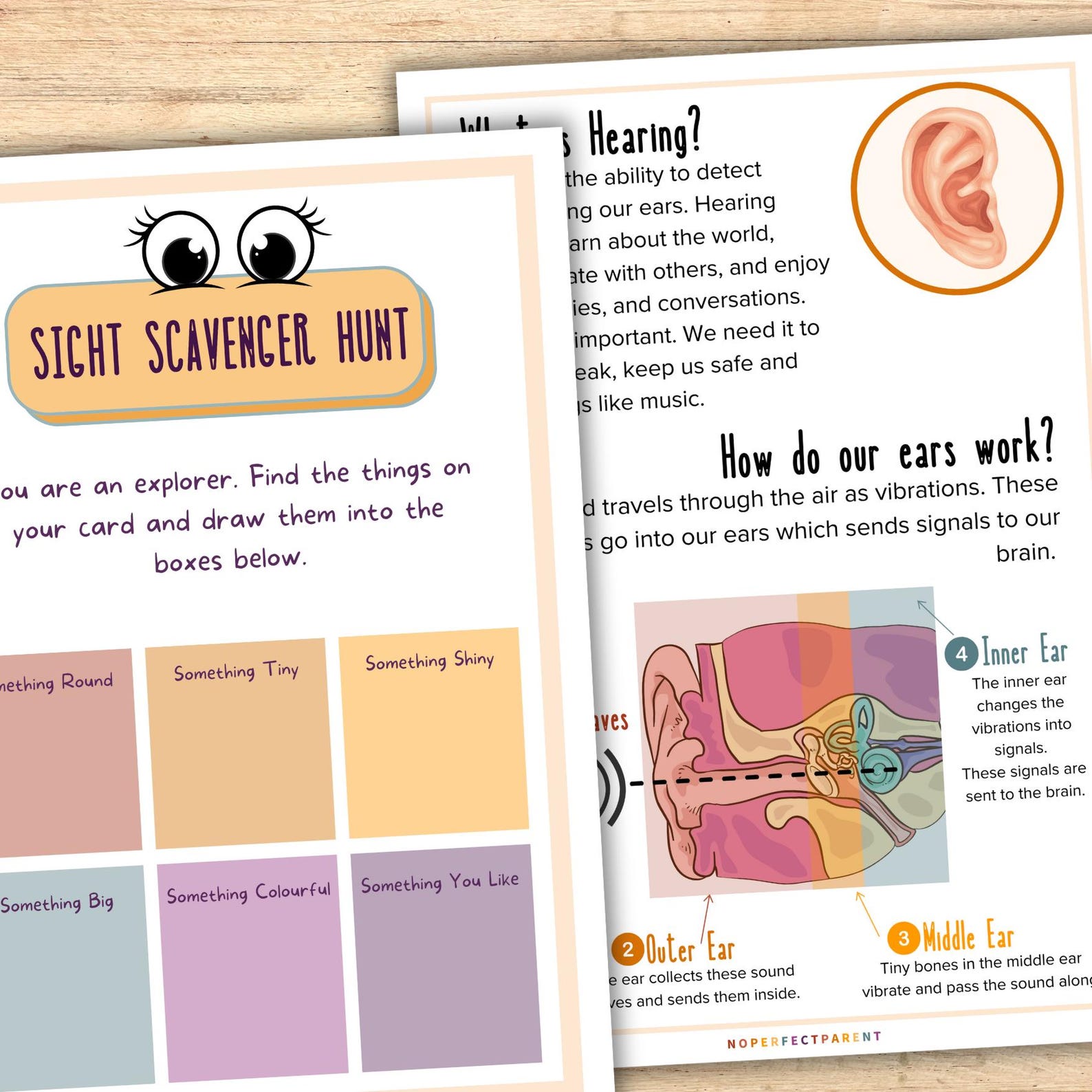 5 Senses Printable for Children Five Senses Unit Study for Homeschool ...