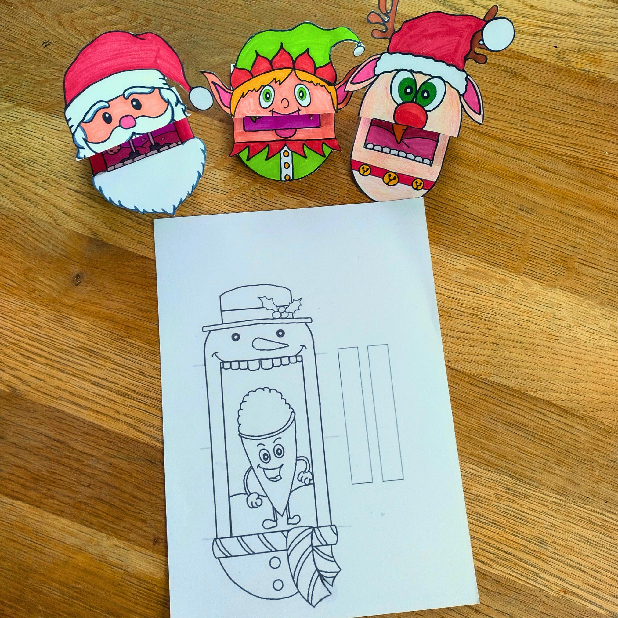 Christmas Activity for Kids Printable Hand Puppets for Christmas Crafts ...