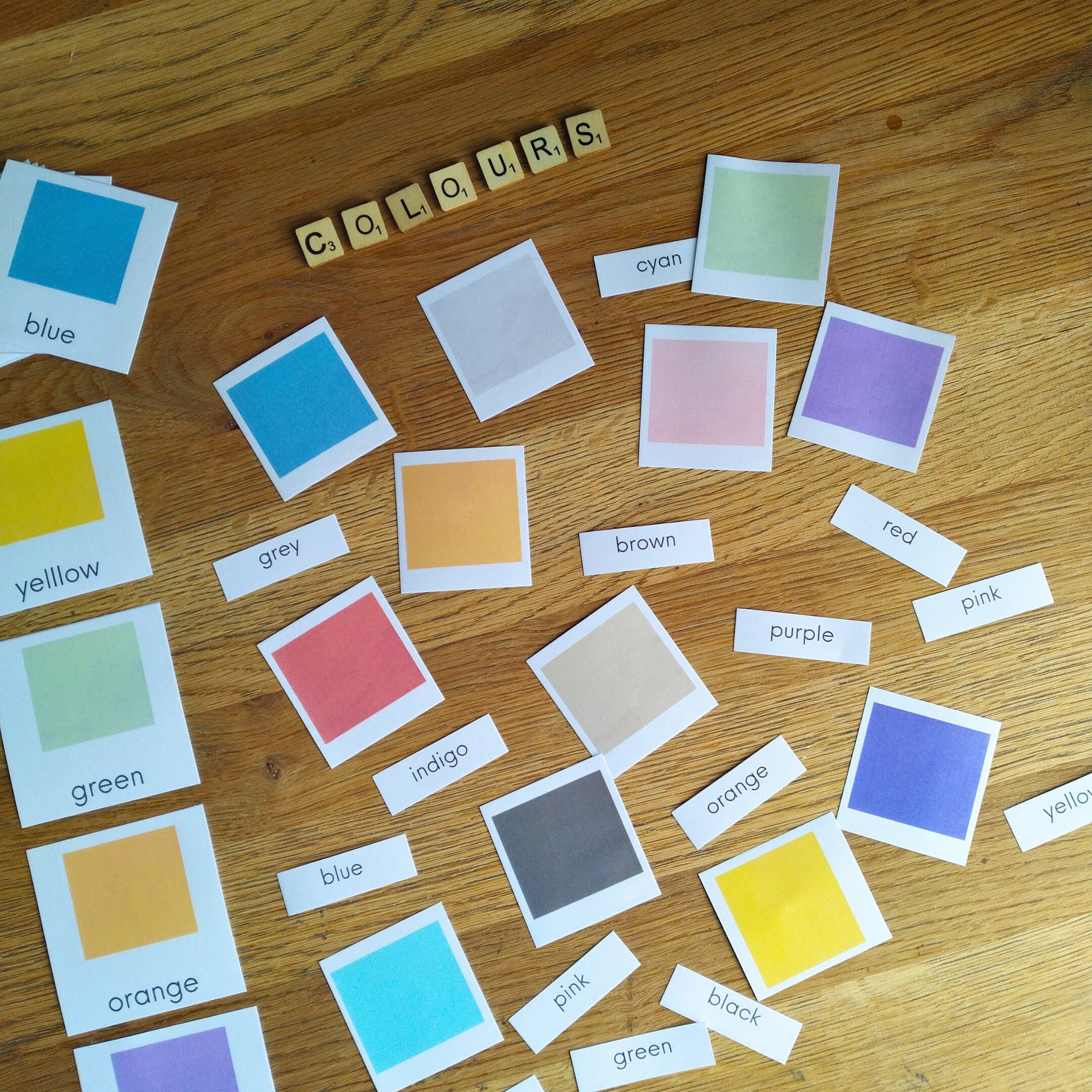 Preschool Colour Cards Colour Flashcards for Children Montessori ...