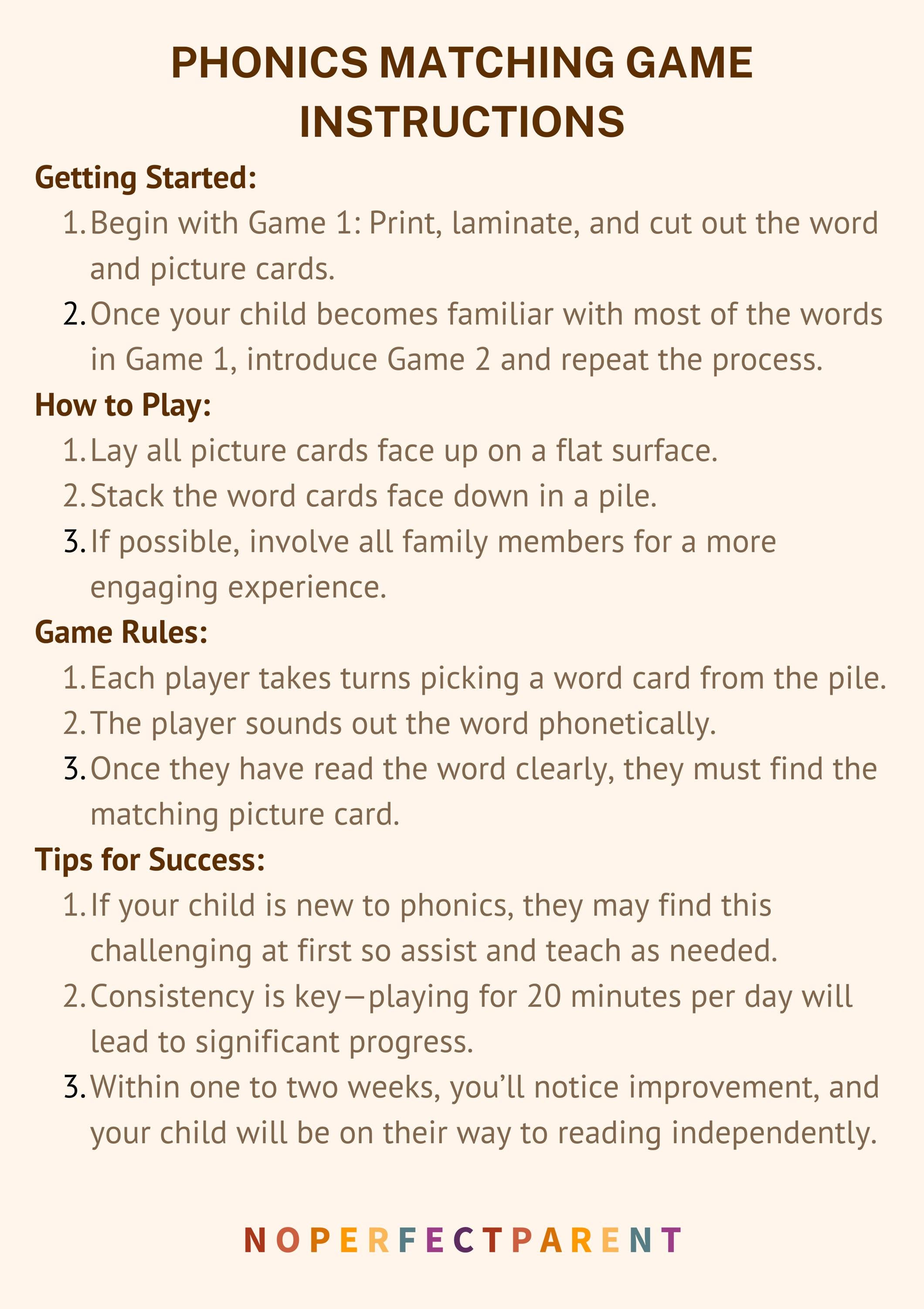 Printable Phonics Matching Game for Kids | CVC & CVCC Words | Preschool ...