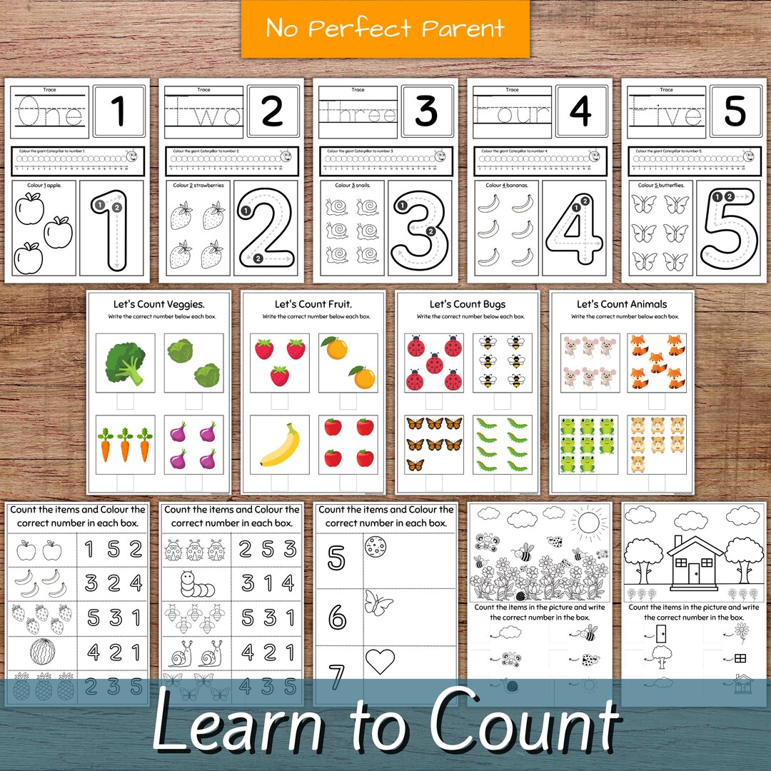 Preschool Math Printable to Teach Kids Numbers 1-20 for Kindergarten ...