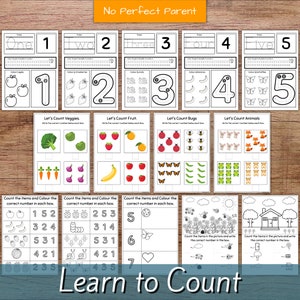 Preschool Math Printable to Teach Kids Numbers 1-20 for Kindergarten ...