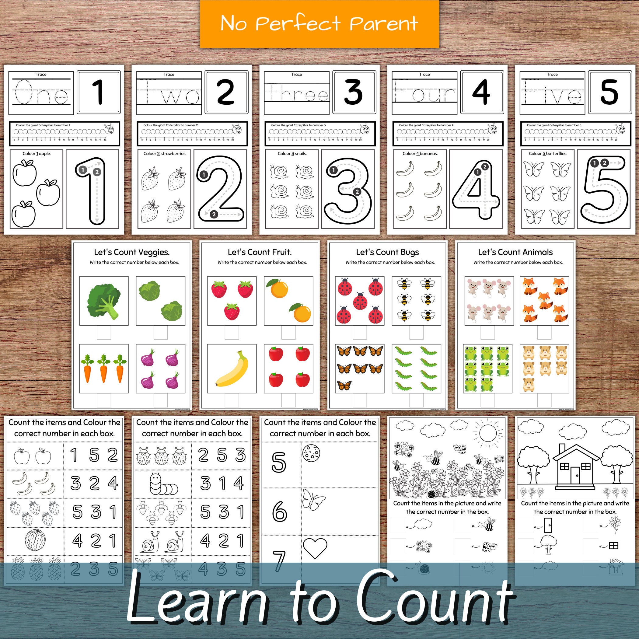 Preschool Math Printable to Teach Kids Numbers 1-20 for Kindergarten ...