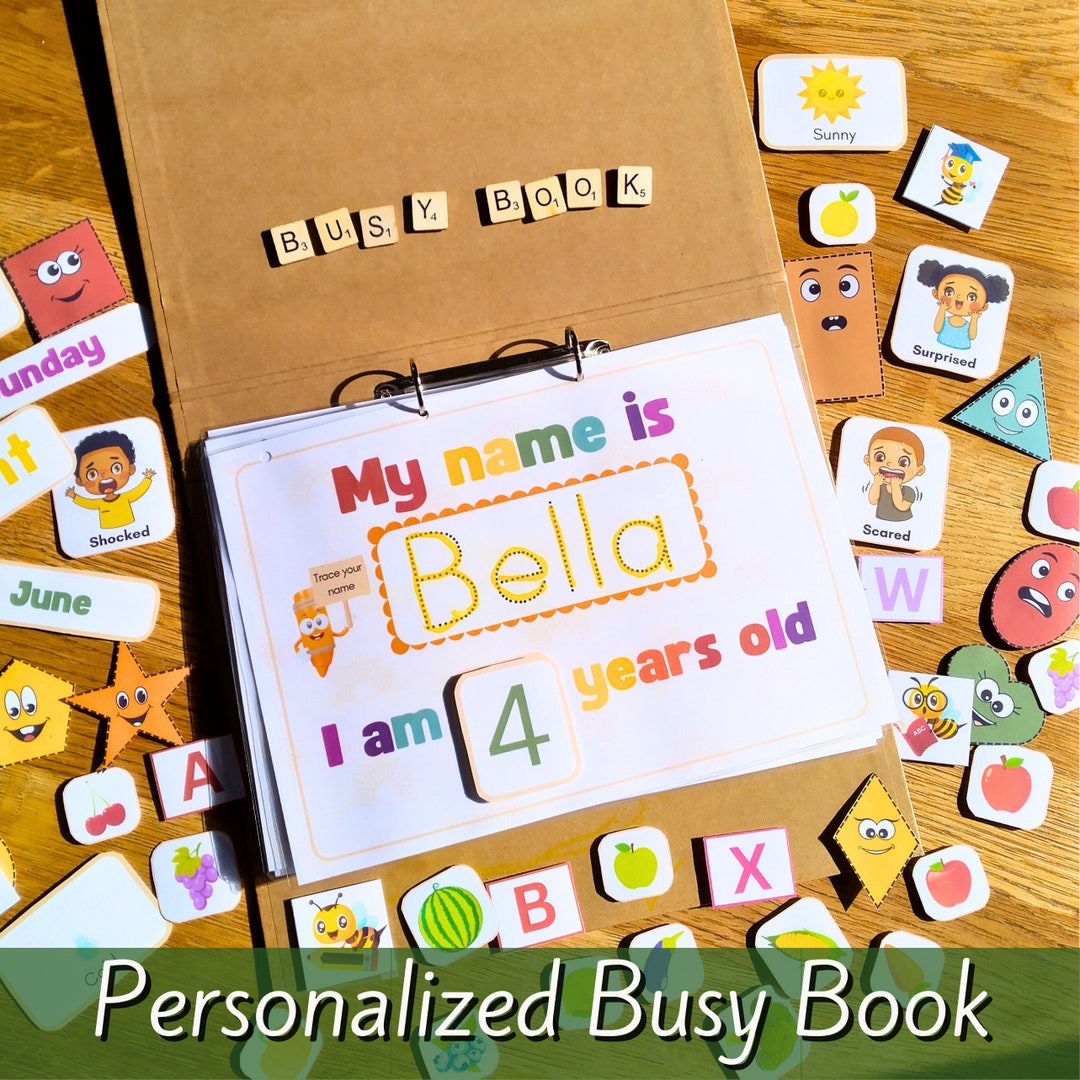 Personalized Busy Binder Custom Busy Book for Kids Daily Preschool ...