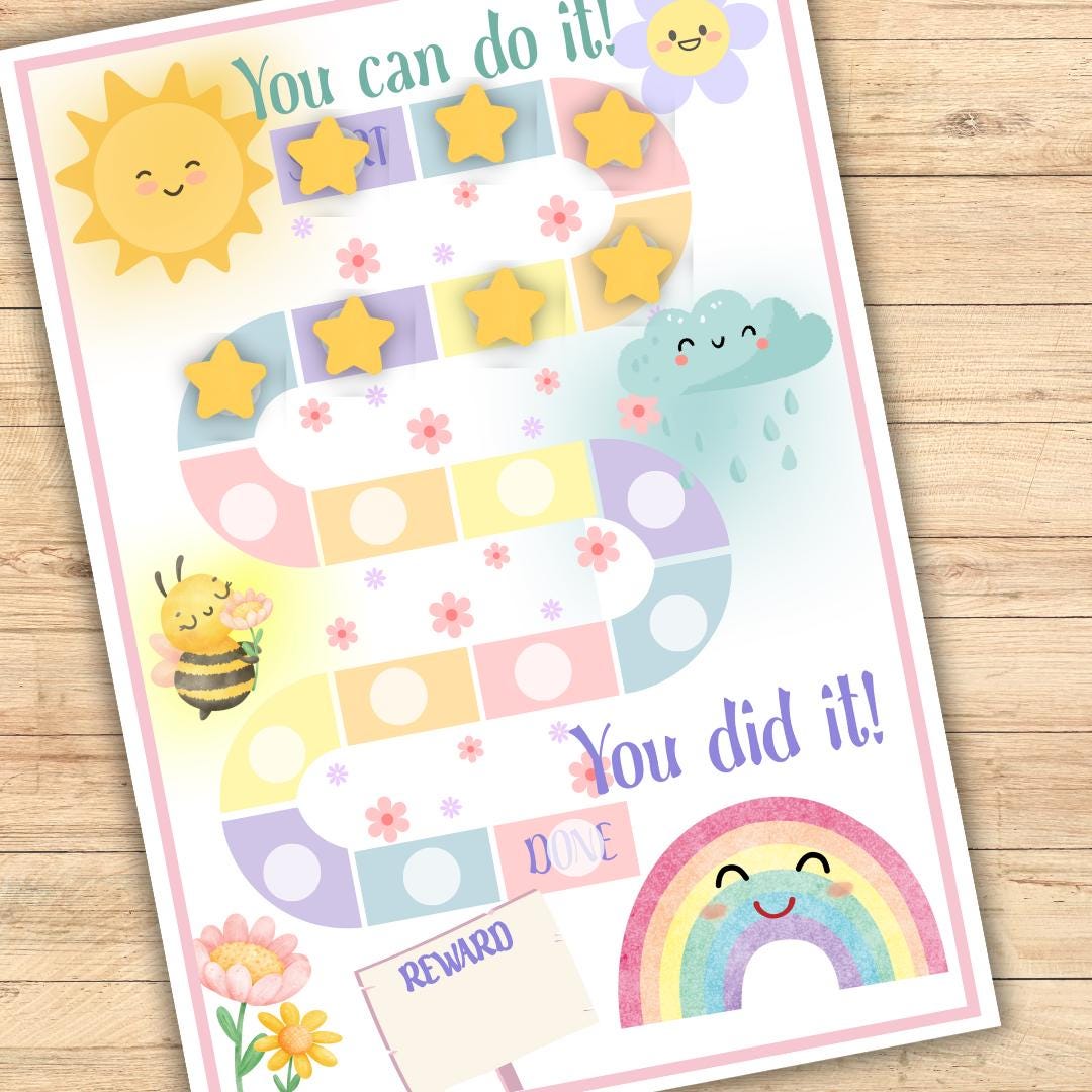 Kids Reward Chart Printable Bundle – Toddler Routine Charts, Chore ...