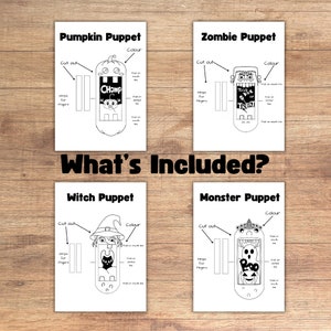 Halloween Activity for Kids Printable Hand Puppets for Halloween Crafts ...