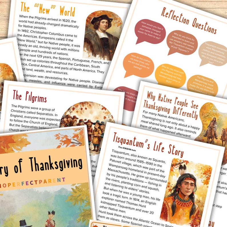 History of Thanksgiving Unit Study for Kids Thanksgiving Education for ...